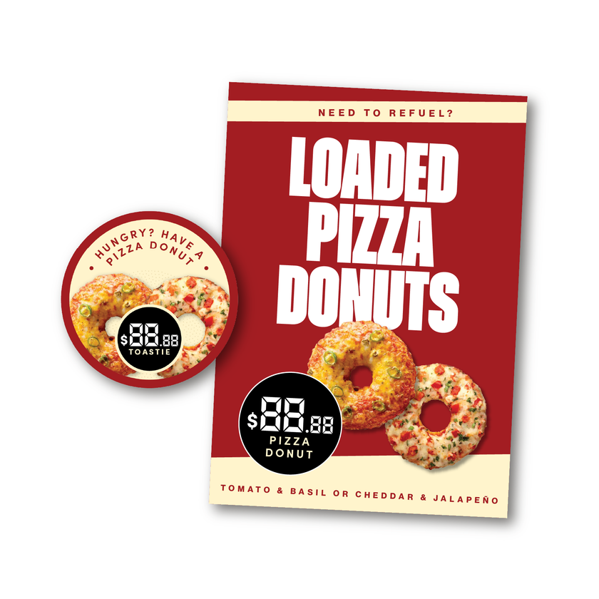 Pizza Donut Poster & Sticker Set | Bold – Yumplicity Food Group